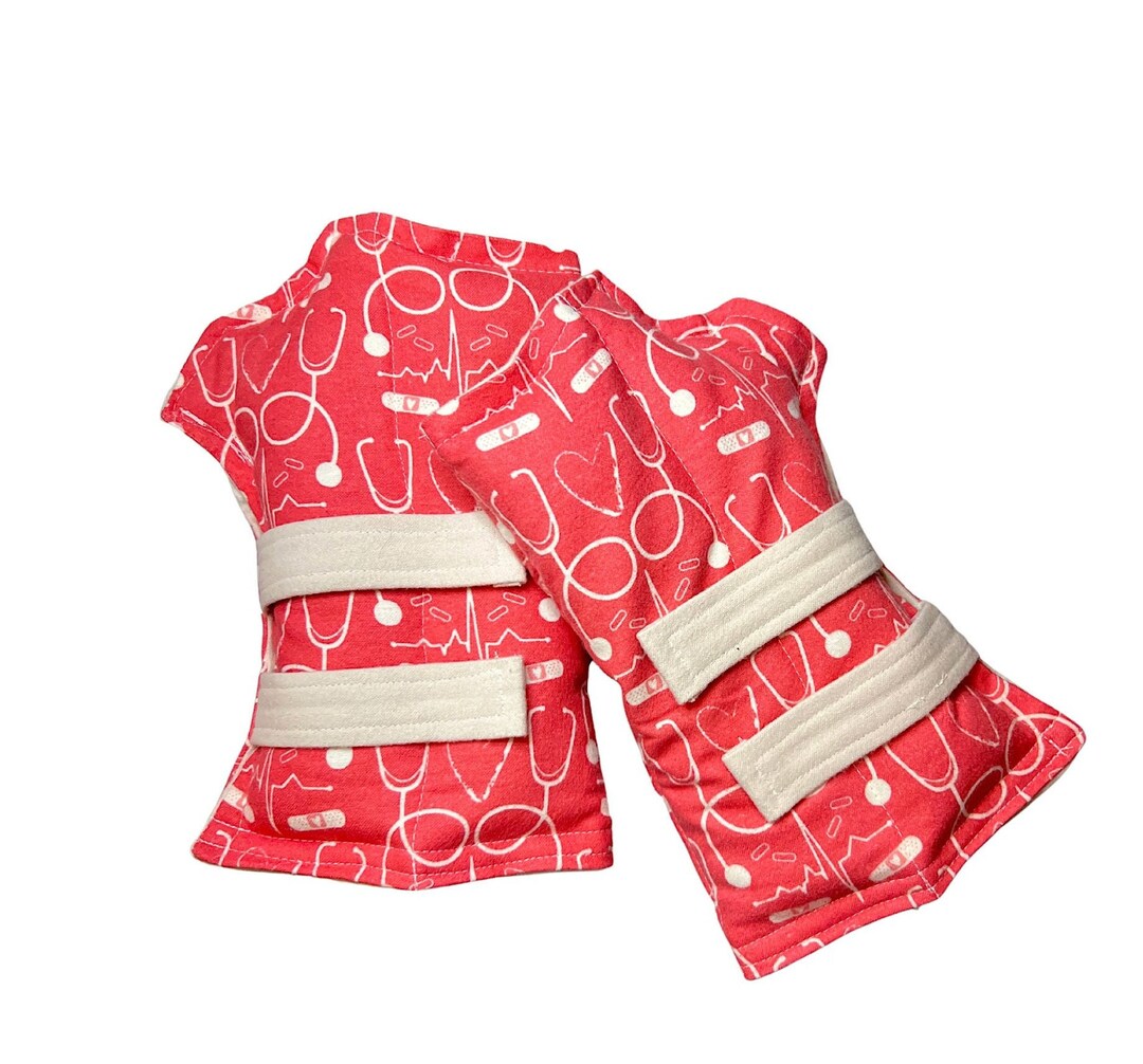 Microwave Heated Flaxseed Hand Wrist Warmer Wrap Set , Surgery Recovery ...