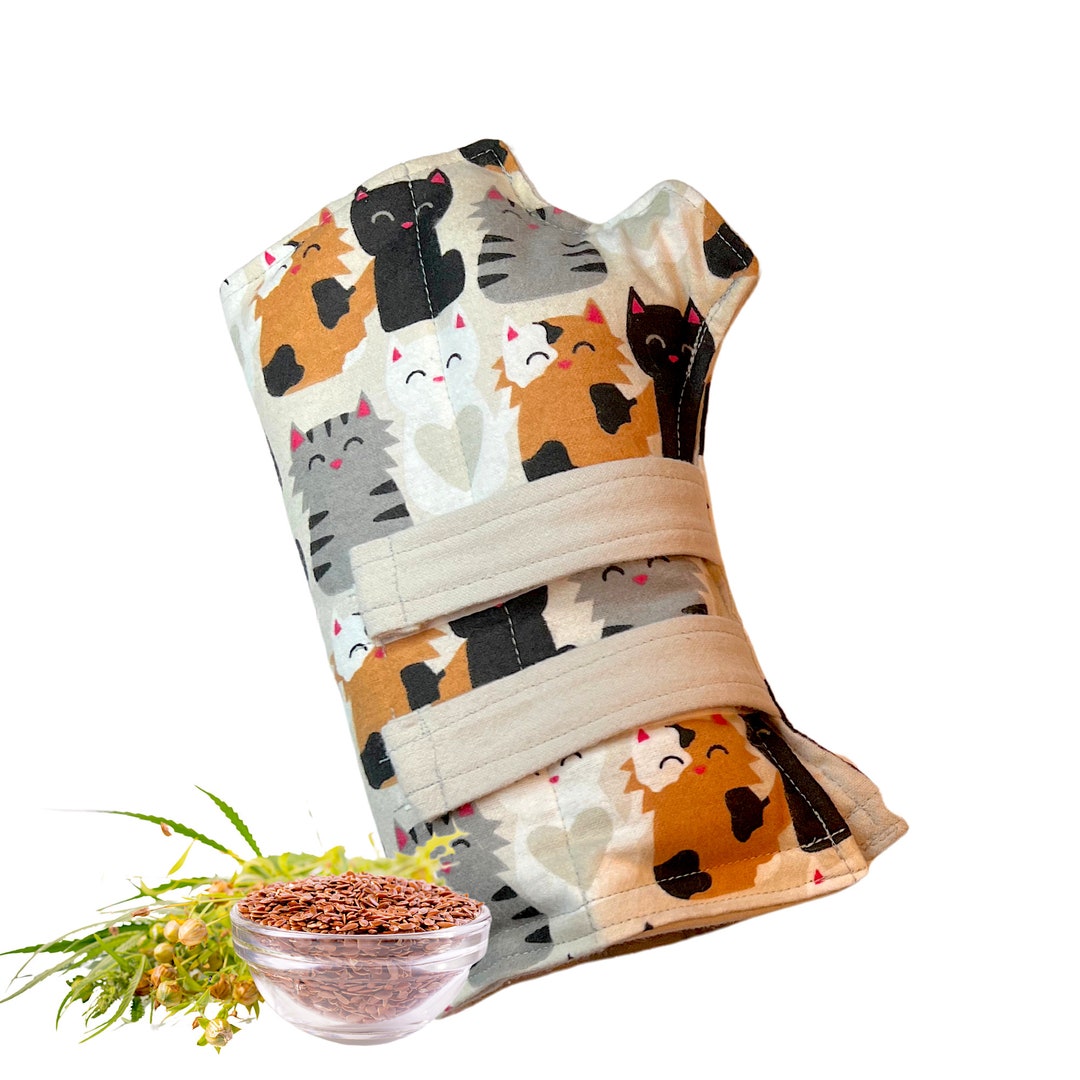 Microwave Heated Hand & Wrist Wrap - Flaxseed Pain Relief, Adjustable ...
