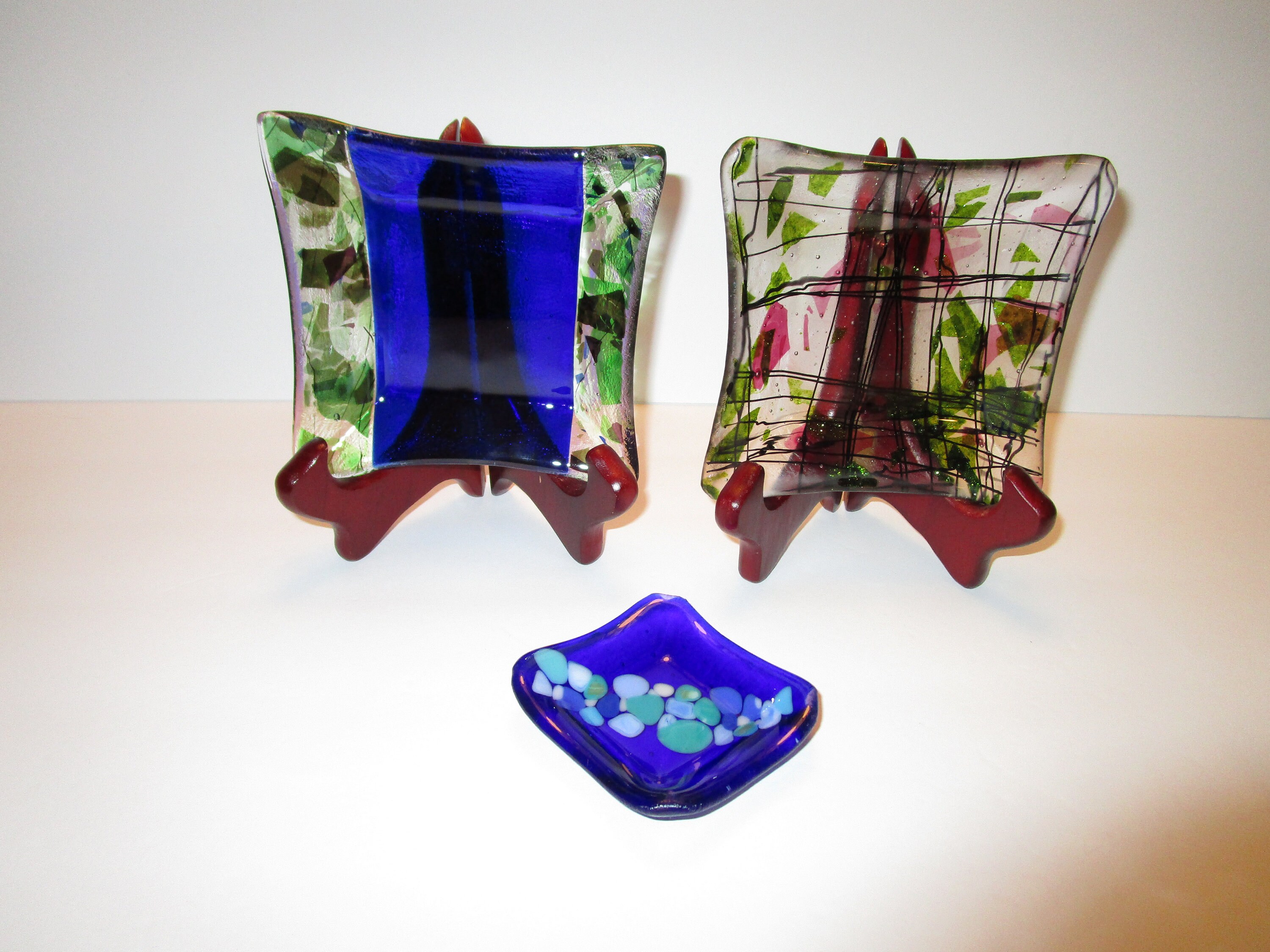 Confetti and Stringer Fused Glass Gently Sloped Dish/Candy - Etsy.de