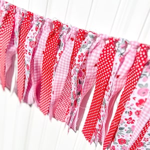 Valentine Garland, Valentine Decor, Fabric Garland, Valentine ...