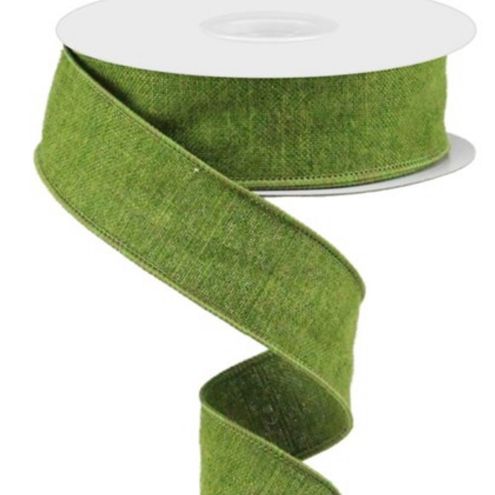 Wired Ribbon Ribbon for Wreaths Moss Green Ribbon Wreath | Etsy