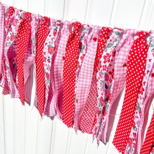 Valentine Garland, Valentine Decor, Fabric Garland, Valentine ...