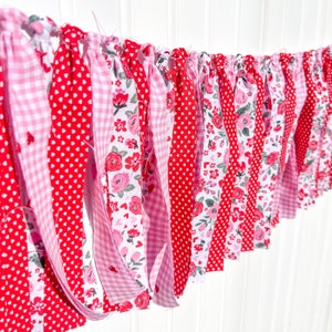 Valentine Garland, Valentine Decor, Fabric Garland, Valentine ...