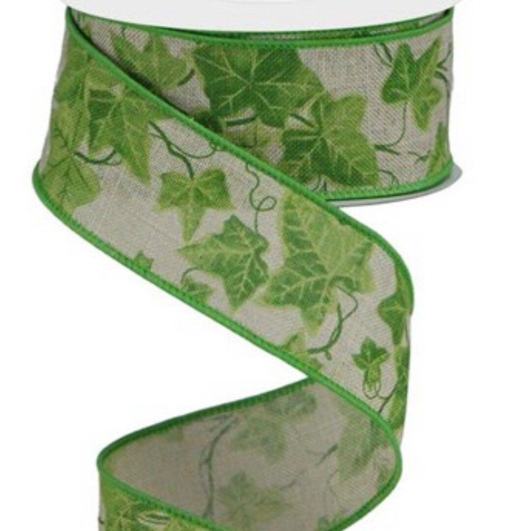 Wired Ribbon for Wreath, Everyday Ribbon, Ivy Ribbon, Ribbon for Bows ...