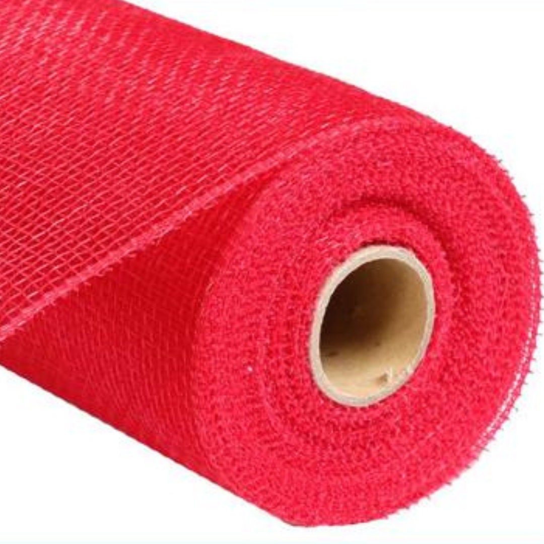 Red Deco Poly Mesh for Wreath, Christmas Wreath Mesh, Mesh for Wreath ...