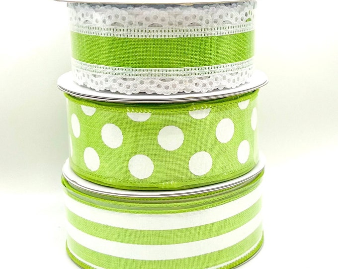 Spring Ribbon Bundle, Wired Ribbon for Wreaths, Easter Ribbon, Ribbon ...
