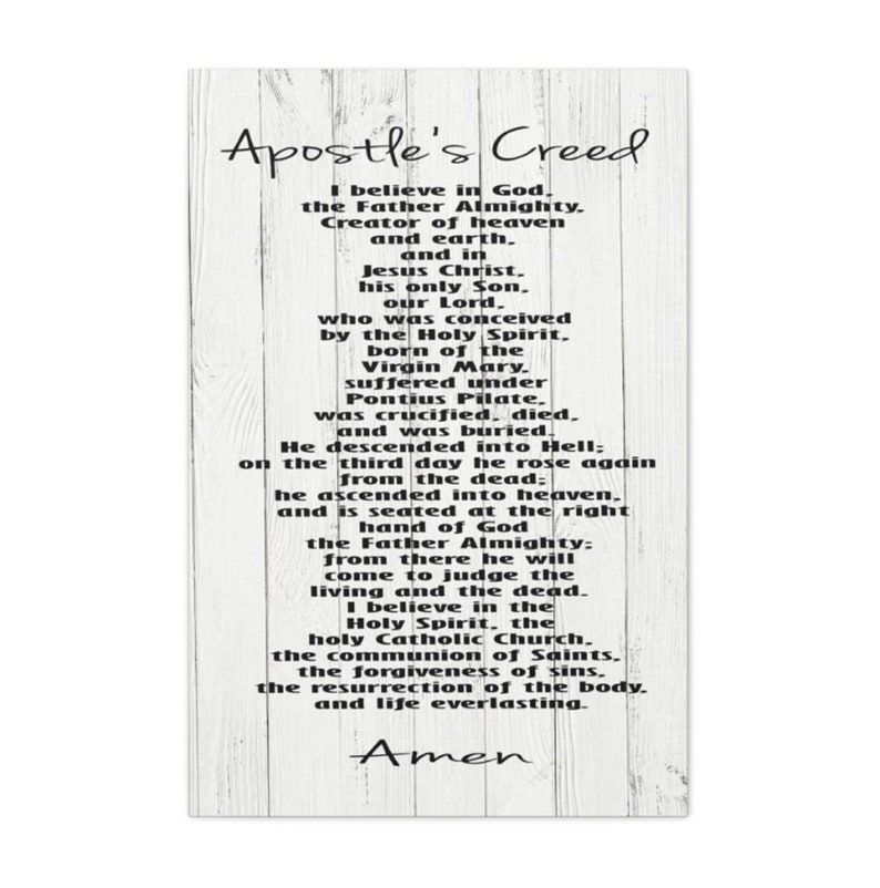 Apostle's Creed Wrapped Canvas - Etsy
