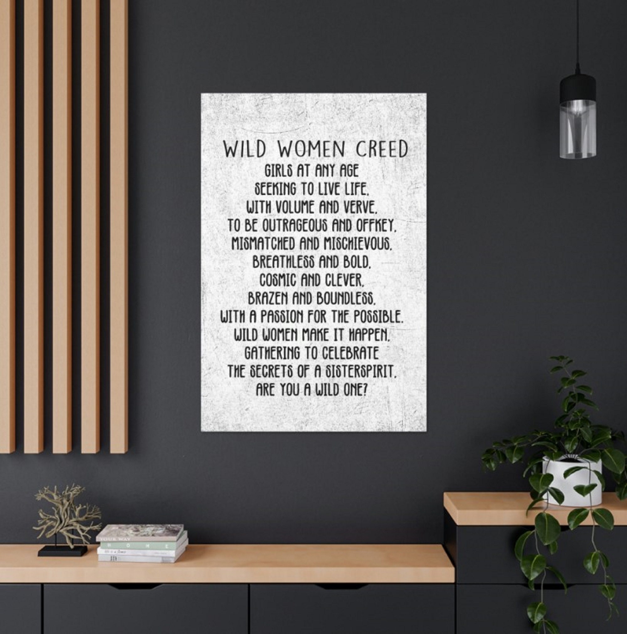 Wild Women Creed Adventure Encouragement Farmhouse Farm Decor Country ...