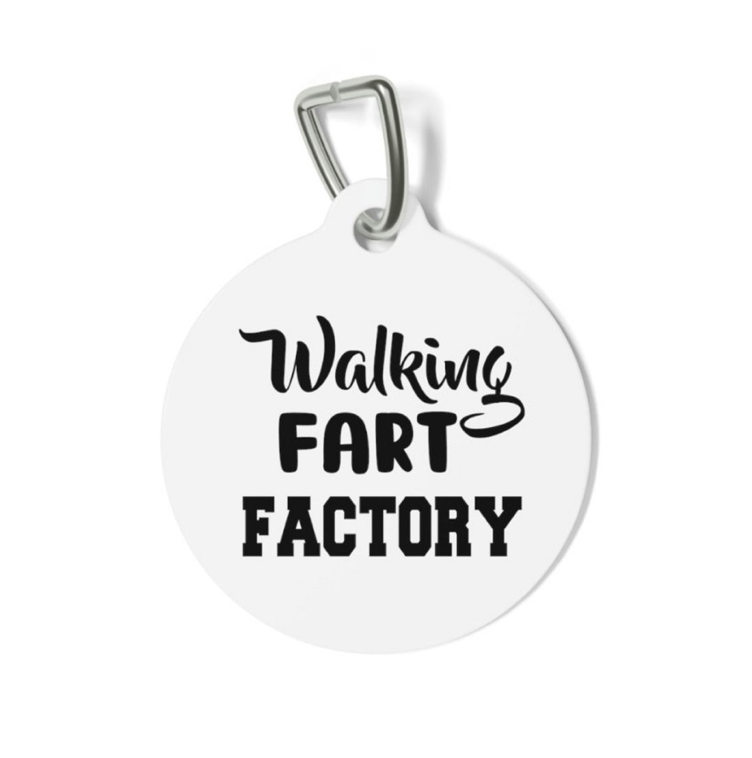 Walking Fart Factory, Funny Dog Tags, Double Sided Pet ID Tag ...