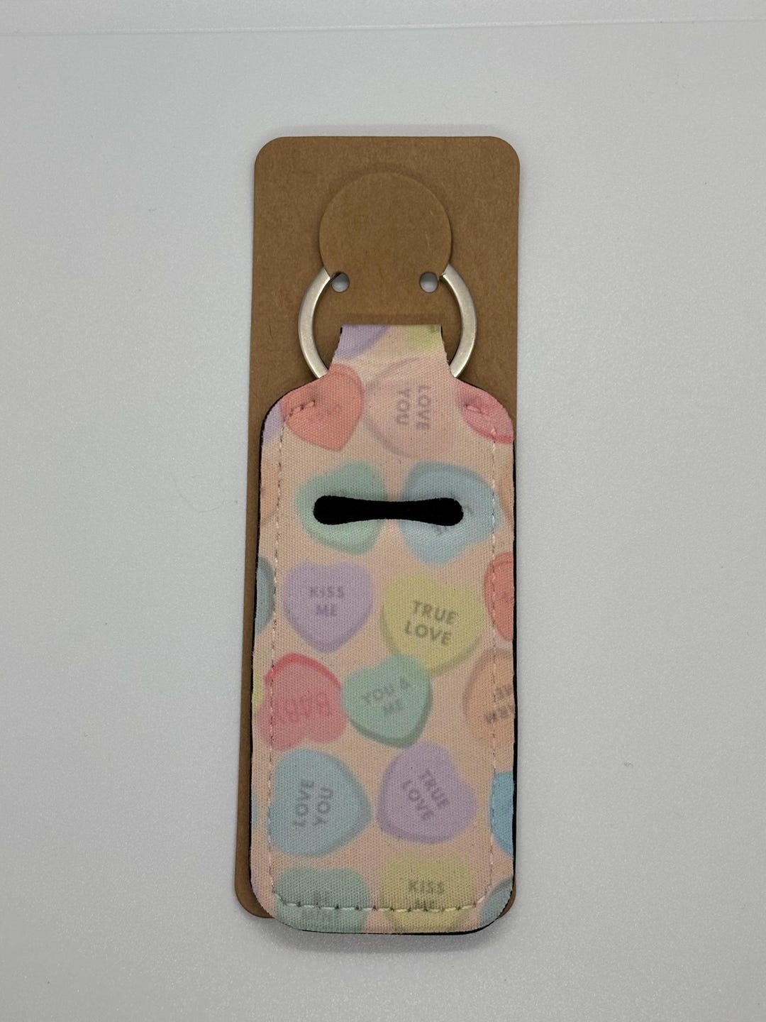 Pastel Sweethearts Candy Chapstick Holder, Neoprene Keychain Accessory ...