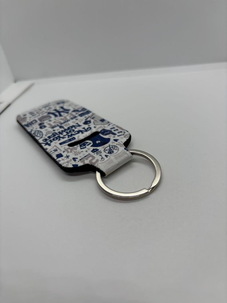 New York Yankees Chapstick Holder Keychain Neoprene Accessory Football ...