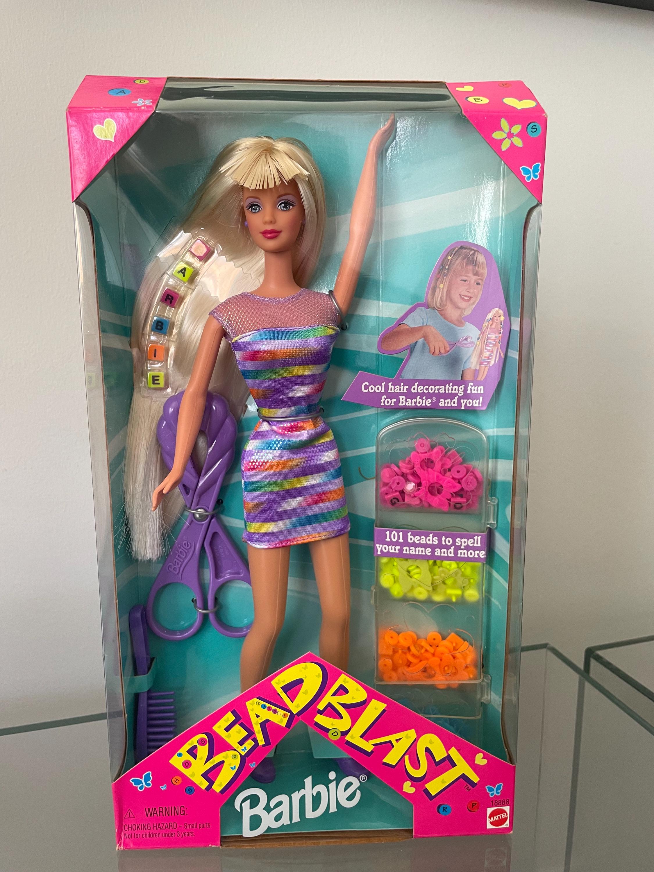 Bead Blast Barbie Doll: 1997 Mattel NRFB, Hair Beads - Etsy