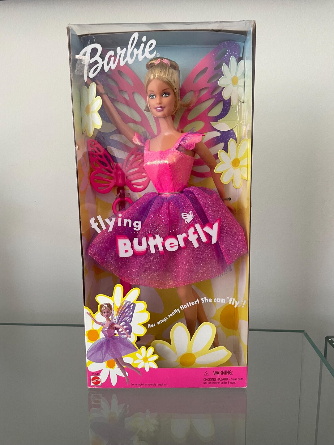 MATTEL Flying Butterfly Barbie Doll, 2000, NRFB, Butterly Zipline ...