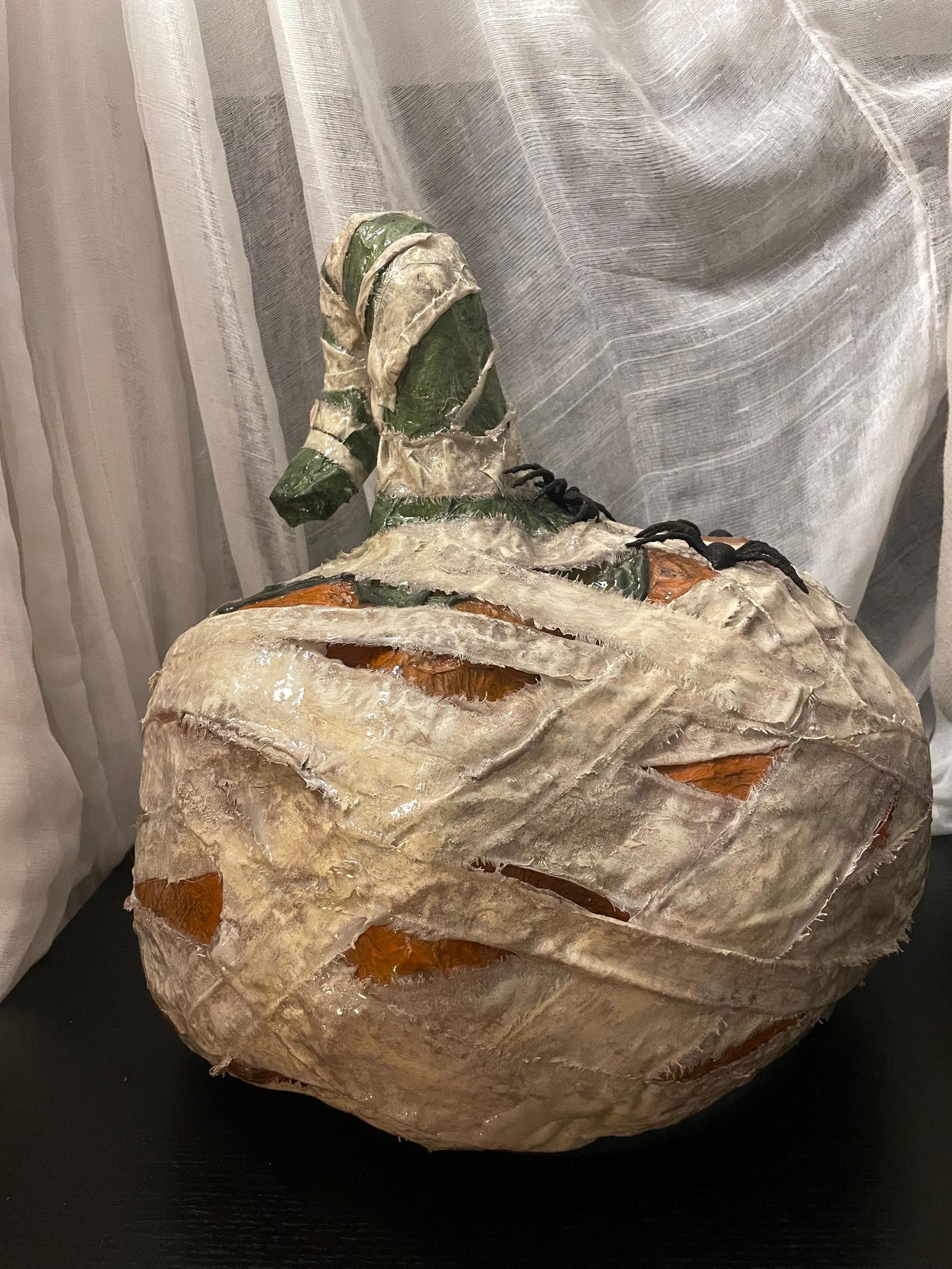 Goofy Pumpkin Mummy With Cat's Eyes and a Toothy Grin - Etsy