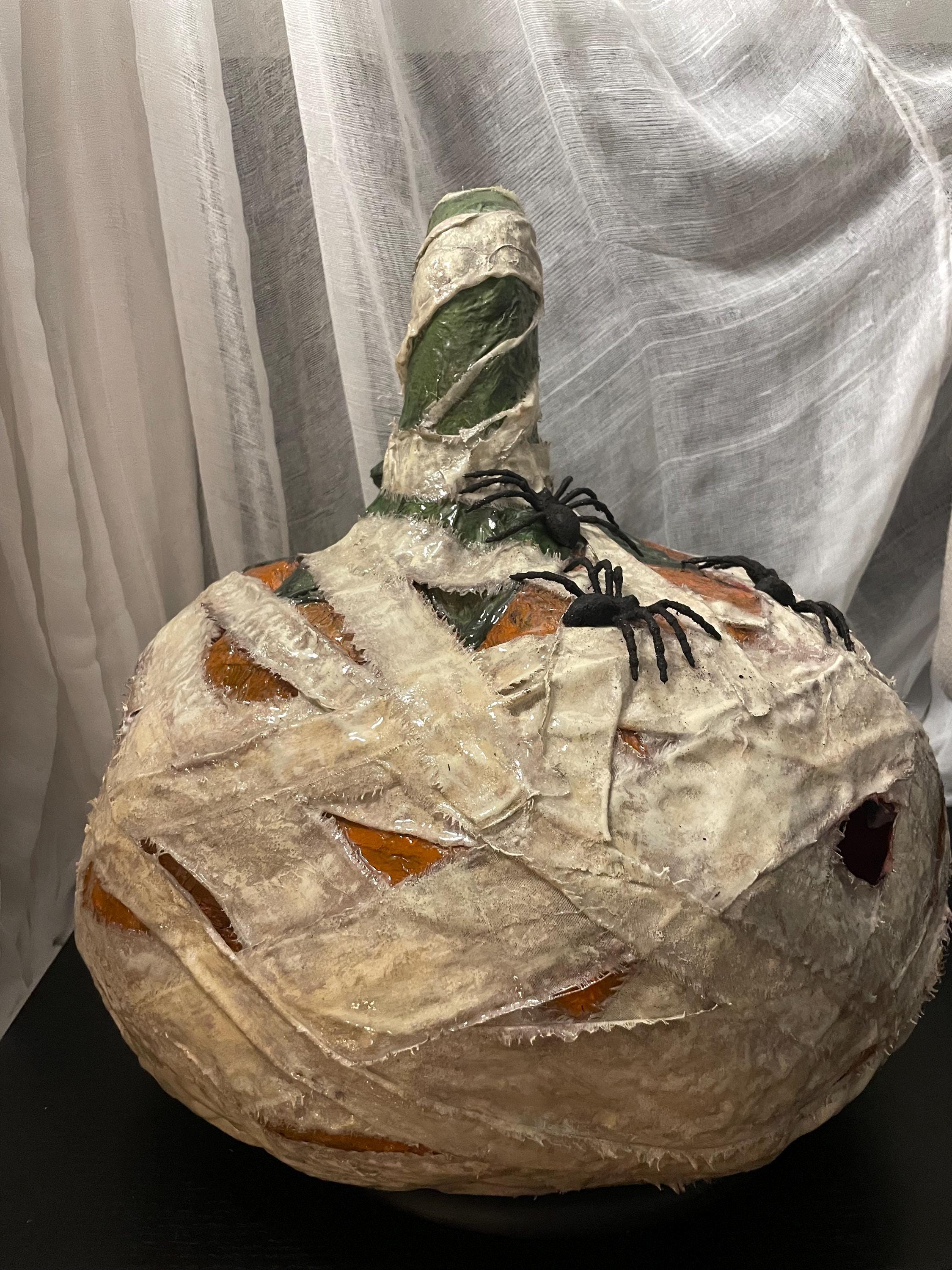 Goofy Pumpkin Mummy With Cat's Eyes and a Toothy Grin - Etsy
