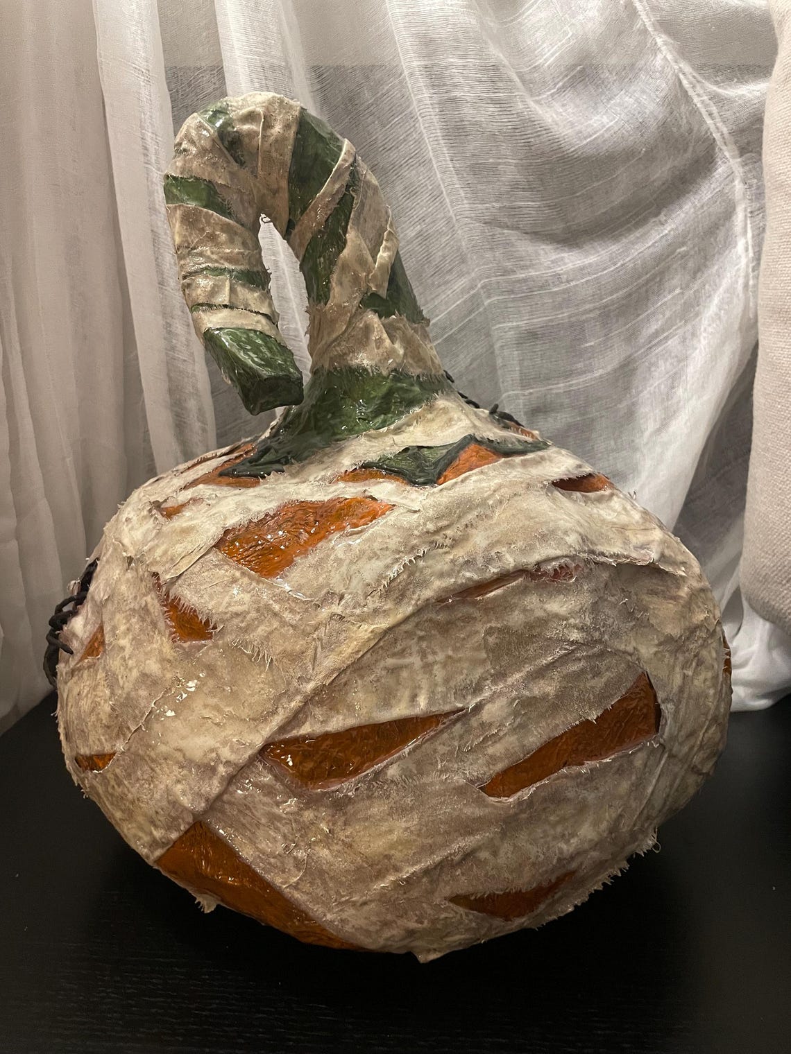 Goofy Pumpkin Mummy With Cat's Eyes and a Toothy Grin - Etsy