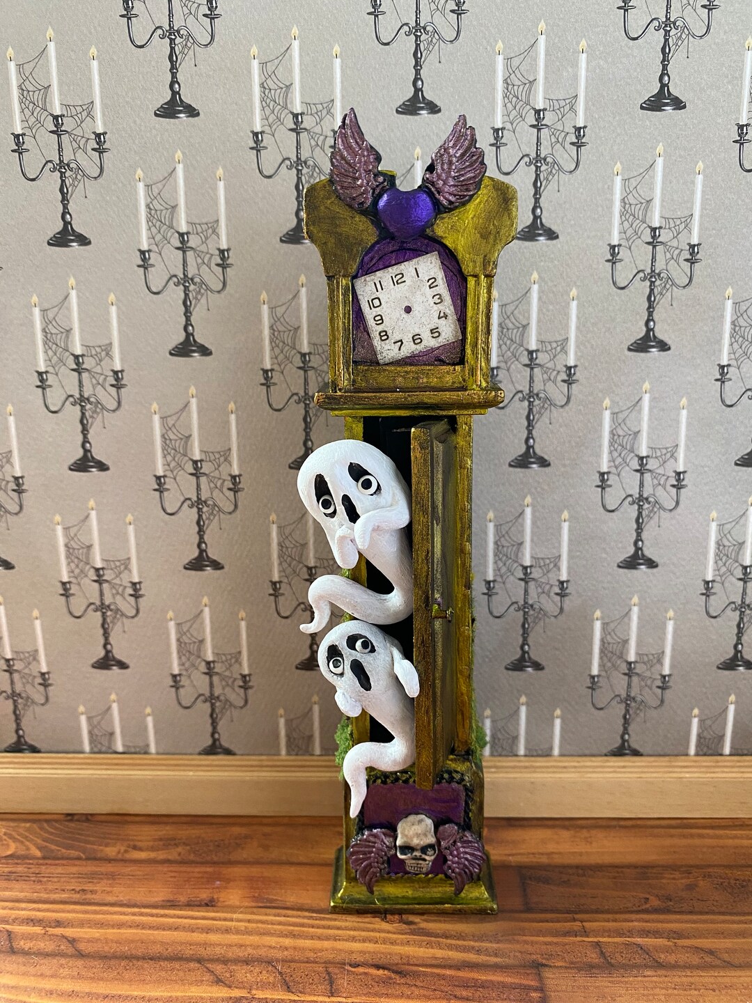 Miniature 12th Scale Spooky Ghost Clock - Etsy