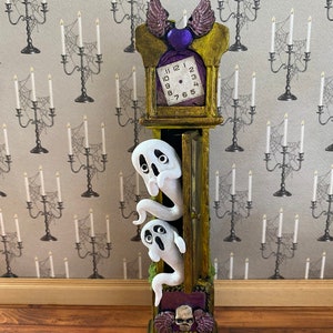 Miniature 12th Scale Spooky Ghost Clock - Etsy