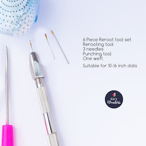 Rerooting Rehairing Tool Kit for 11 - 16 Inch Dolls, Hair Replug Set ...