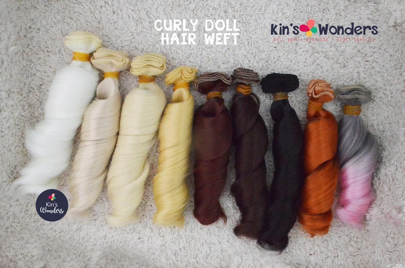 Synthetic Curly Lovely Shiny Doll hair BJD SD Barbie Blythe | Etsy