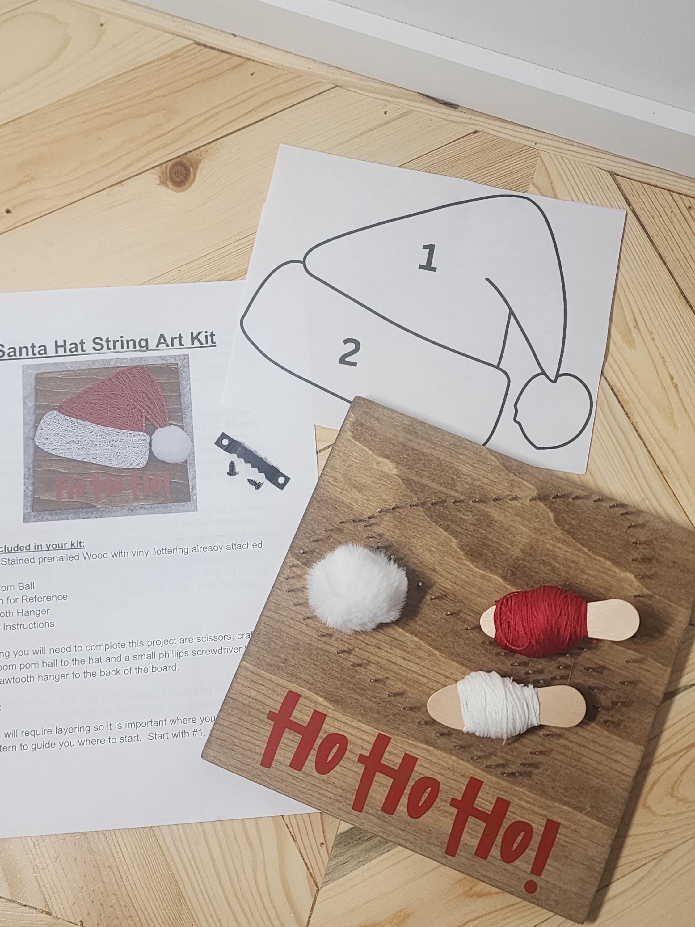 DIY Santa Hat String Art Kit - Etsy