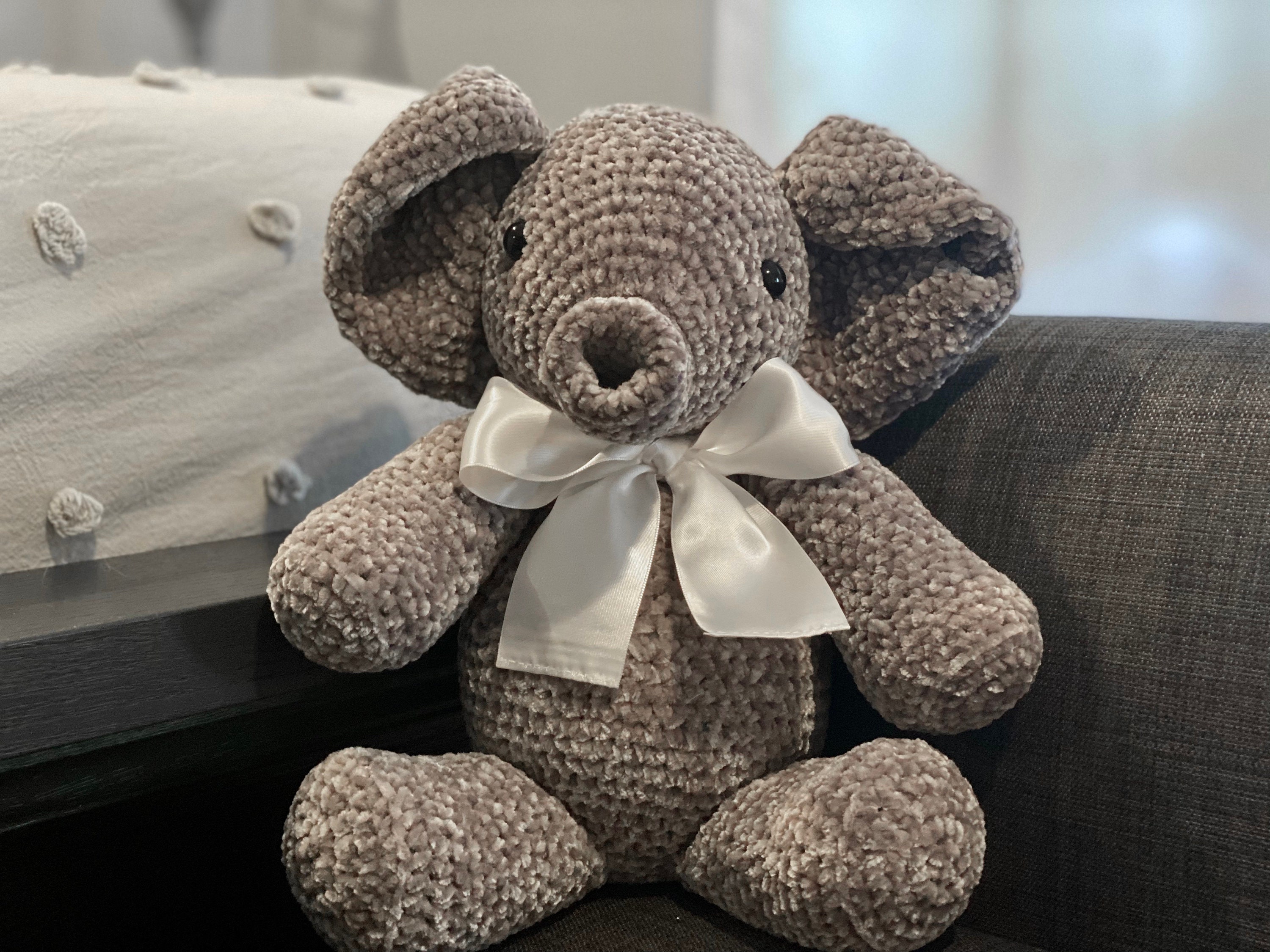Handmade Crochet Elephant Stuffy - Etsy