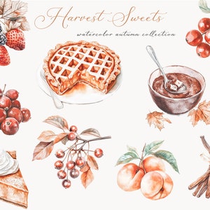 Fall Desserts Clipart - Autumn Food Clipart - Harvest Clipart ...