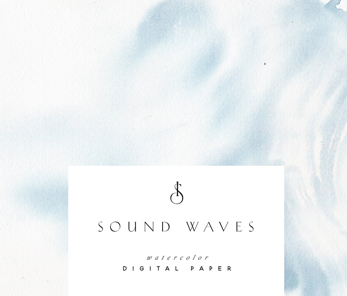 Blue Watercolor-digital Watercolor Paper-watercolor | Etsy