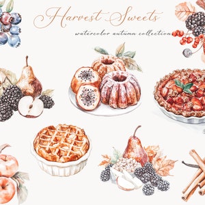 Fall Desserts Clipart - Autumn Food Clipart - Harvest Clipart ...