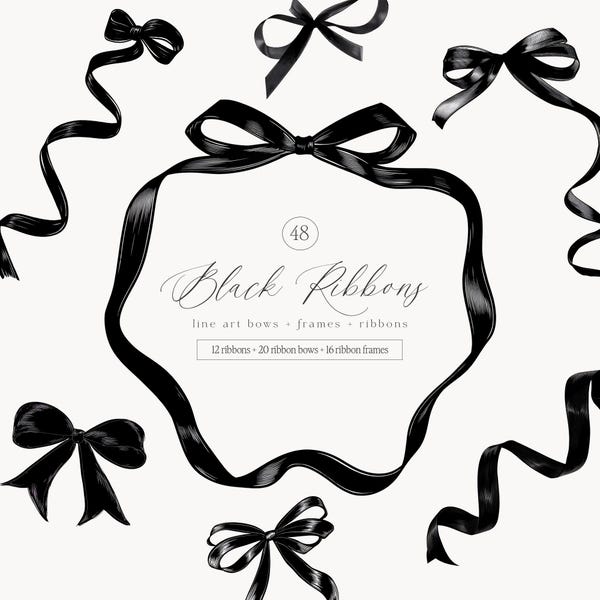 Long Ribbon Clipart - Etsy
