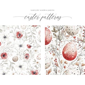 Watercolor Easter Seamless Patterns, Easter Patterns, Seamless Patterns ...