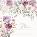 Watercolor Plum Floral Clipart - Plum Flowers - Floral Clipart ...