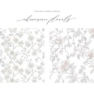 Chinoiserie Floral Seamless Patterns - Vintage Floral Patterns ...