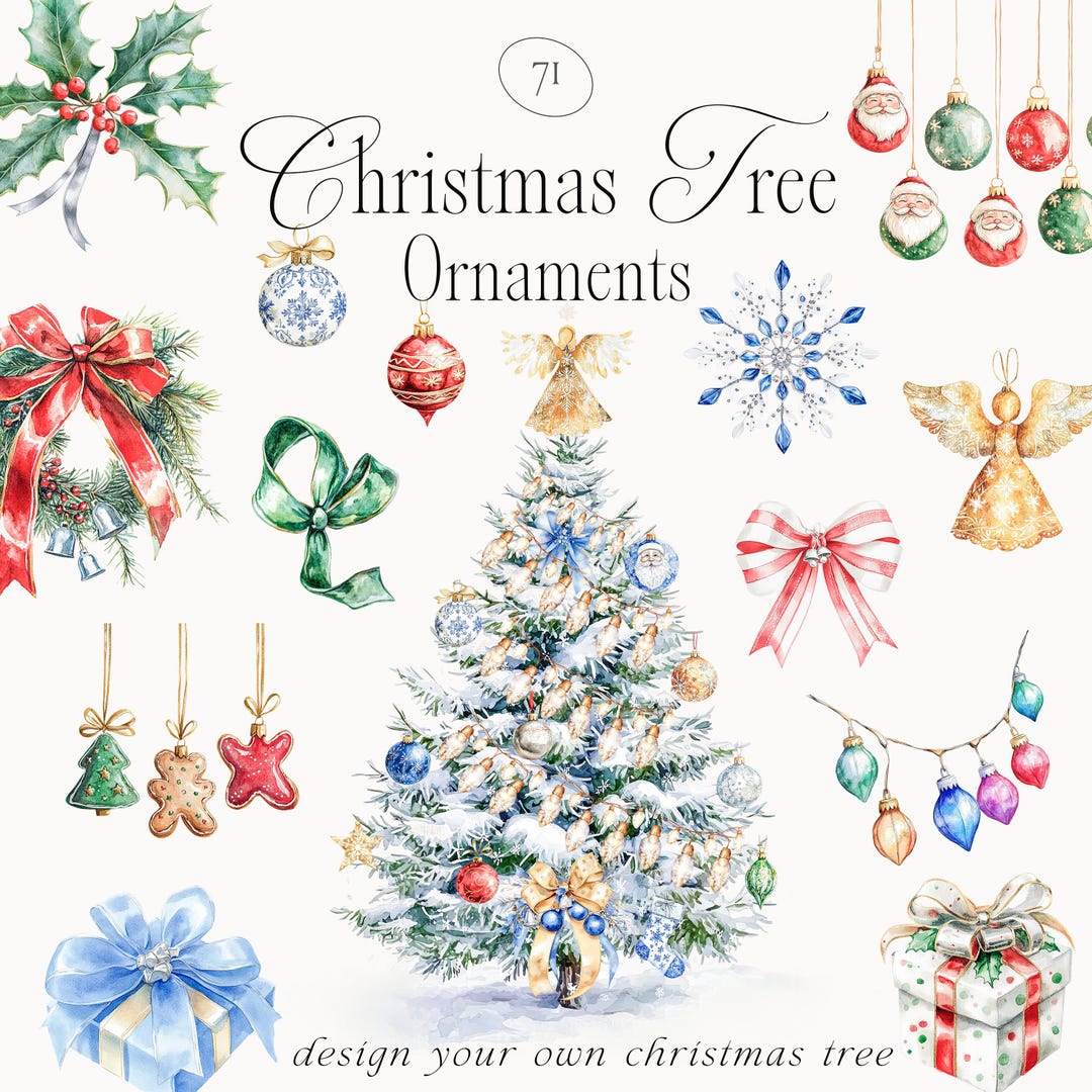 Christmas Ornaments Clipart - Festive Clipart - Christmas Clipart ...