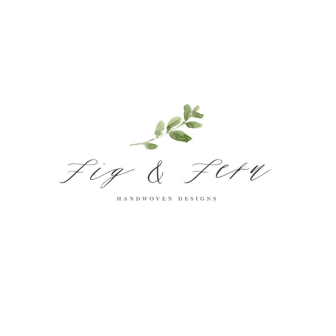 Premade Logo, Botanical Logo, Watercolor Logo, Branding Logo, Greenery ...