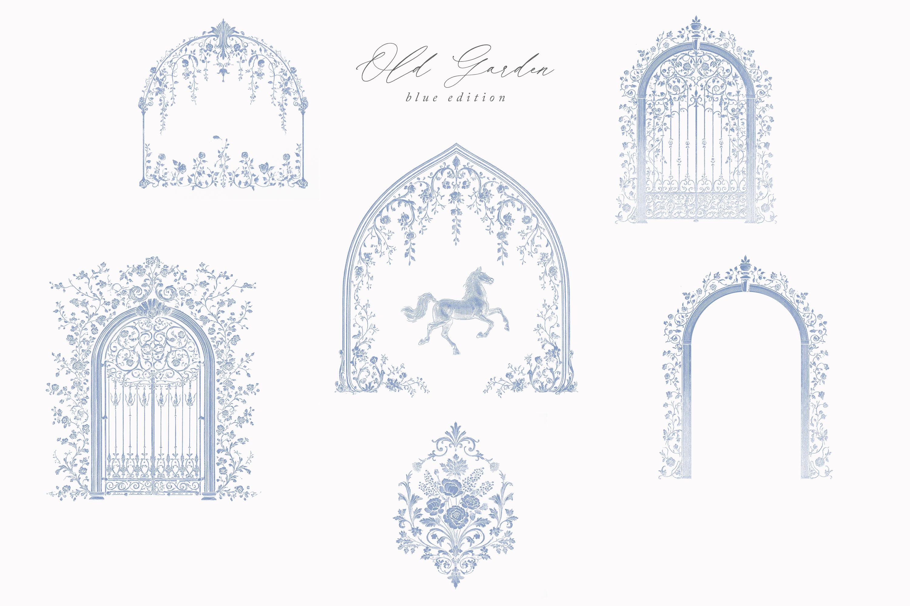 Baroque Line Art - Wedding Clipart- Vintage Victorian Wedding Crest ...