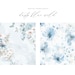 Watercolor Dusty Blue Floral Digital Papers - Dusty Blue Seamless ...