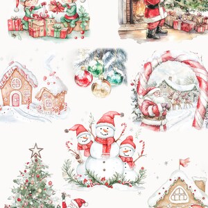 Watercolor Christmas Clipart - Watercolor Santa Claus Clipart ...