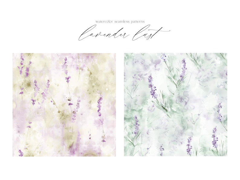 Lavender Floral Watercolor Seamless Patterns,abstract Lavender Pastel ...