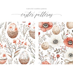 Watercolor Easter Seamless Patterns, Easter Patterns, Seamless Patterns ...