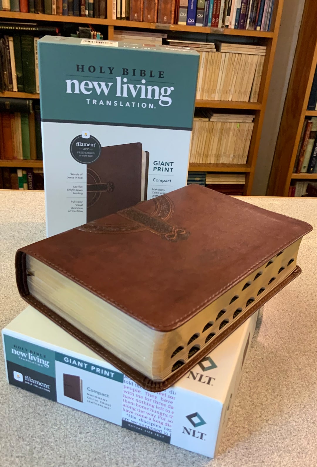 Personalized Nlt Giant Print Compact Bible Filament Ed Indexed