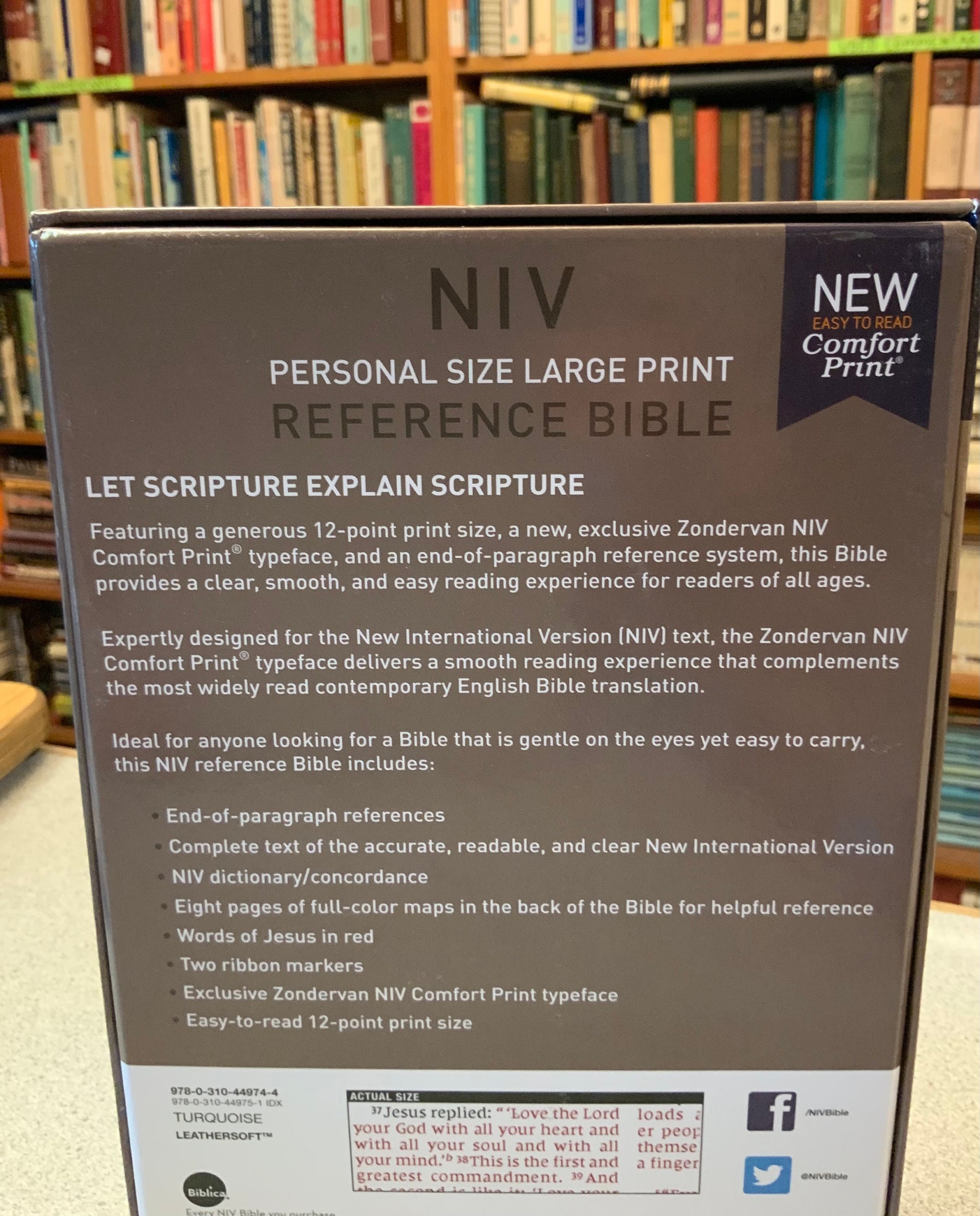 PERSONALIZED NIV Large Print Reference Bible Turquoise | Etsy