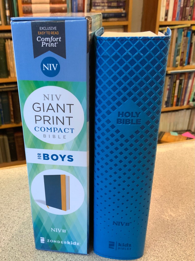 PERSONALIZED NIV GIANT Print Compact Kid’s Bible for Boys - Personal ...