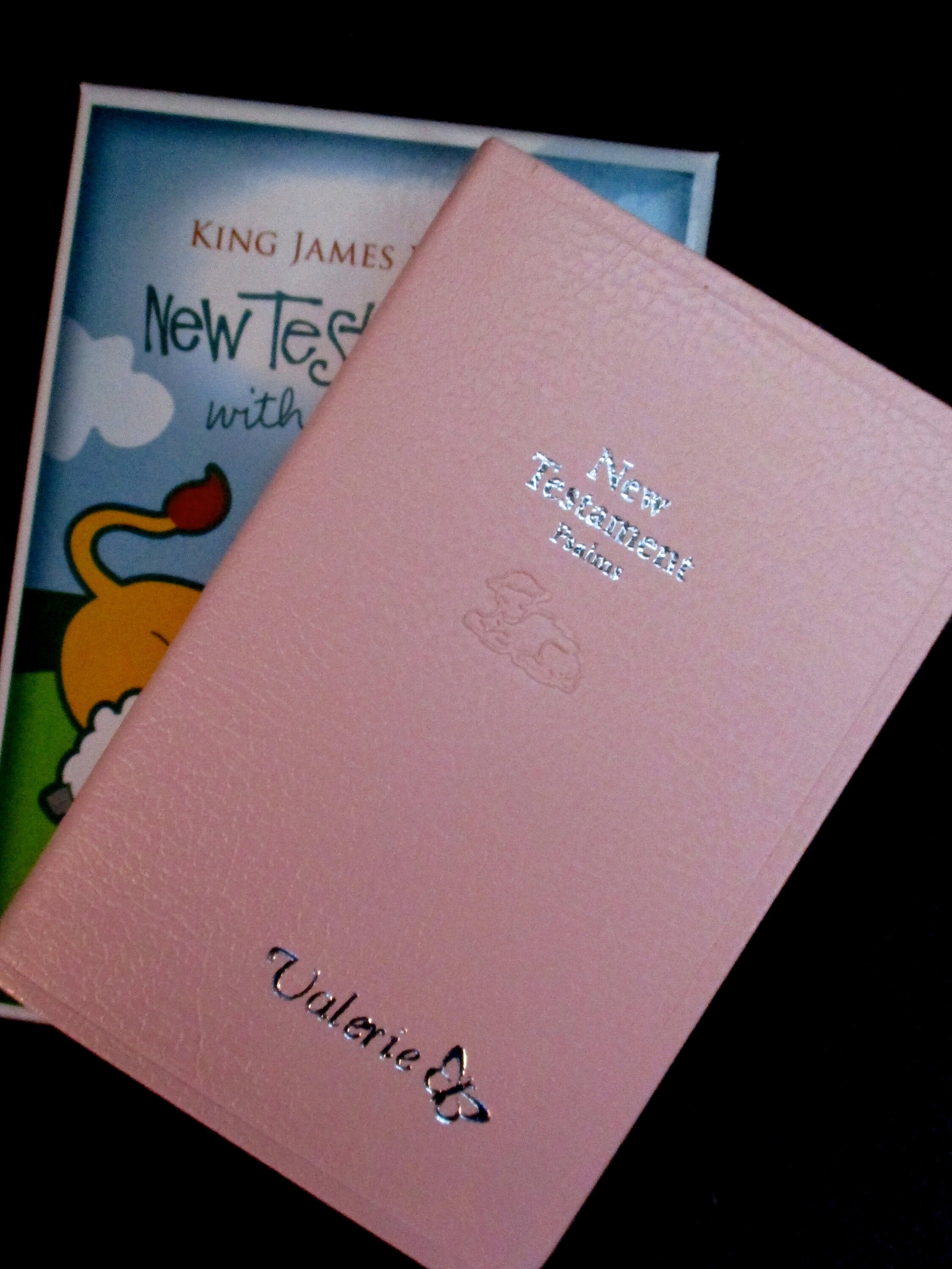 BAPTISM Gift New Testament Baby Bible Keepsake Engraved Baby Girl Bible ...