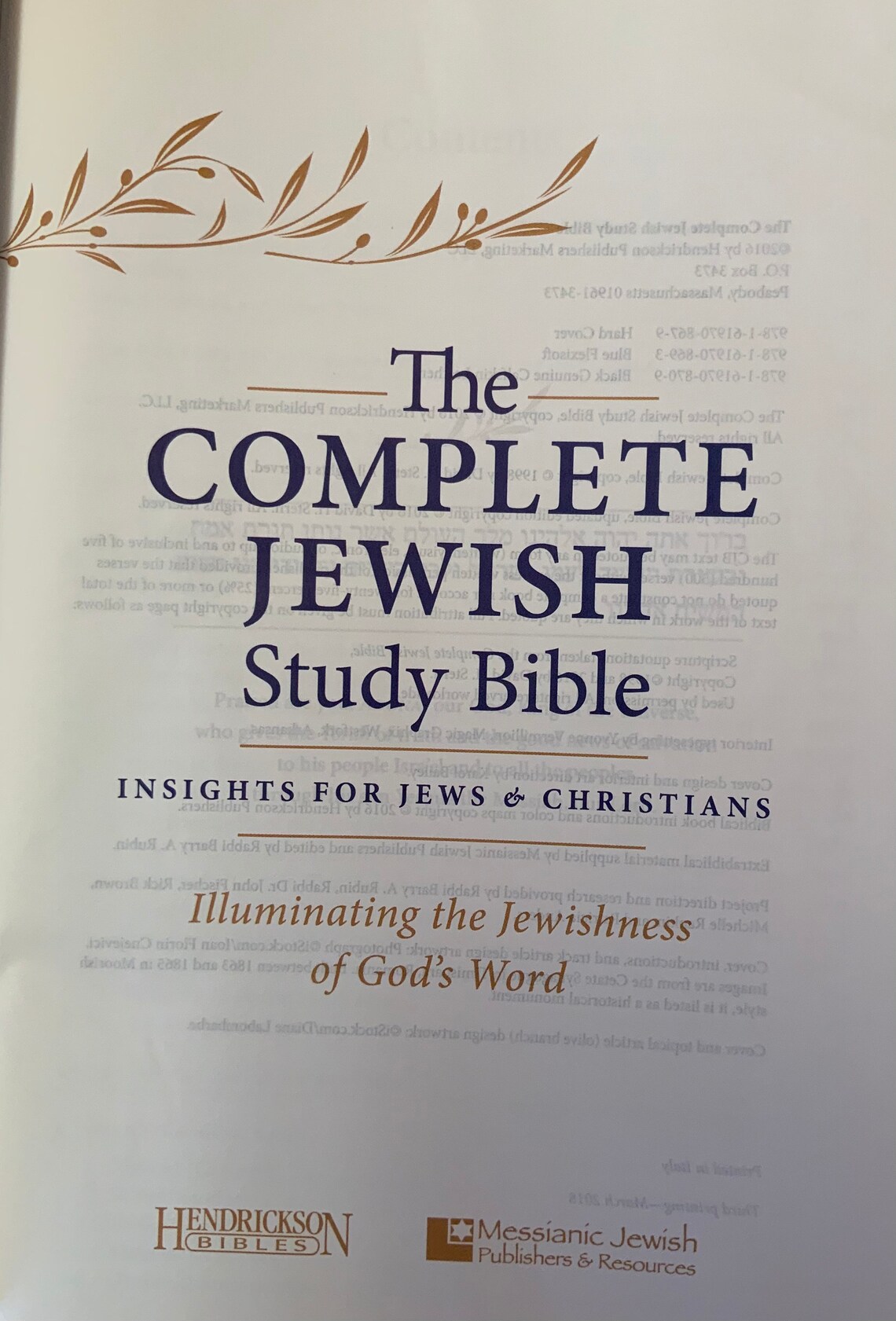 The Complete Jewish Study Bible Old and New Testament - Etsy