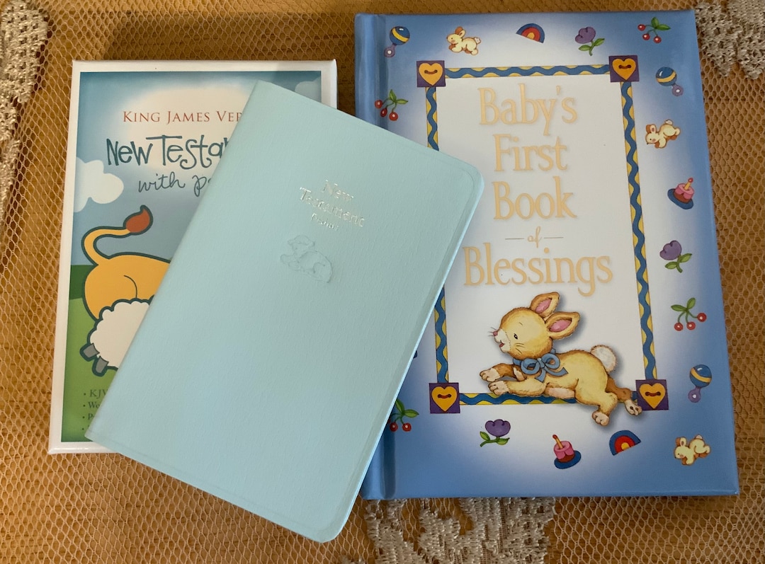 Personalized BABY Bible GIFT SET - Keepsake New Testament Custom ...