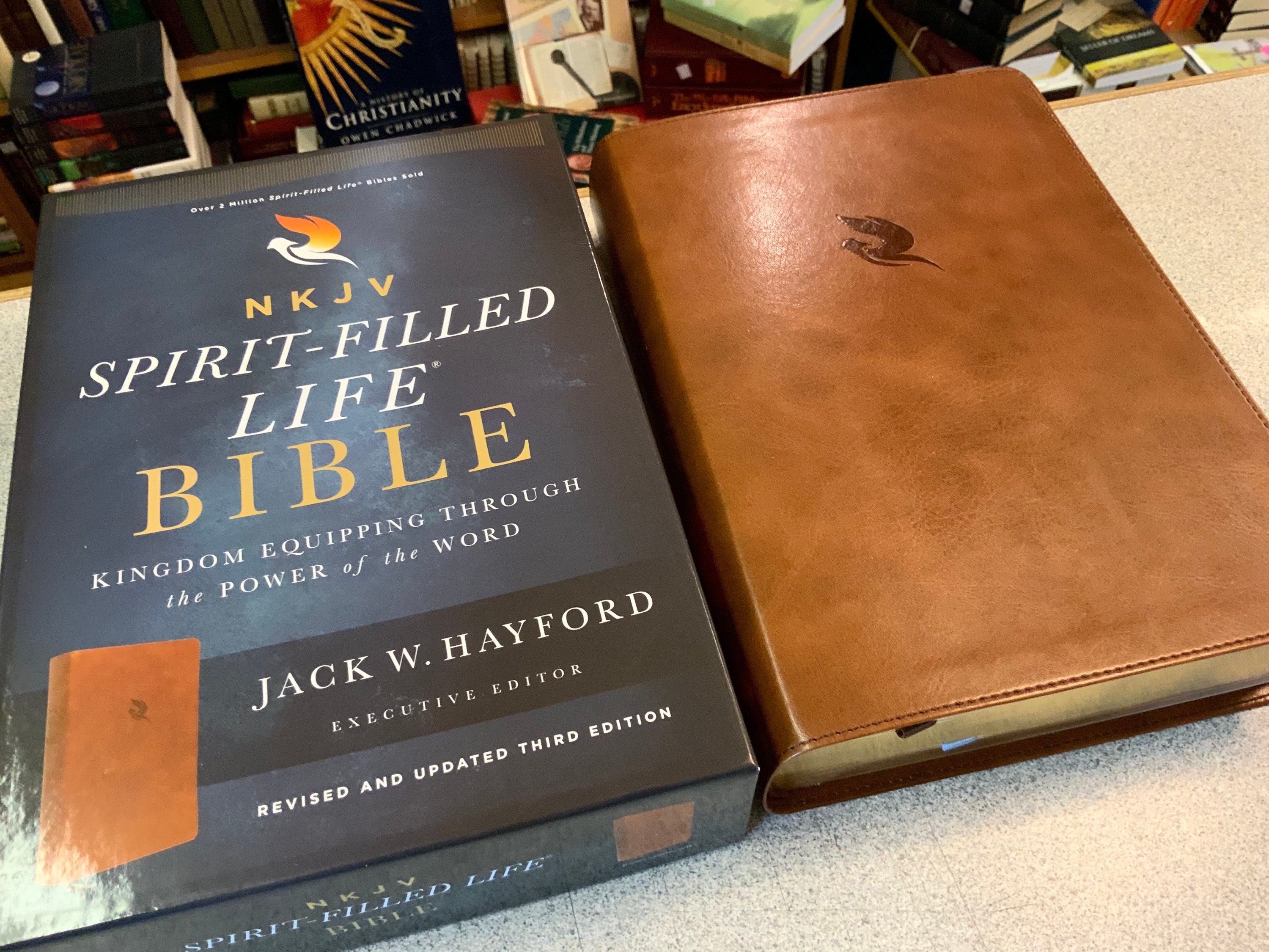 Personalized NKJV SPIRIT-FILLED Life Study Bible - Jack Hayford - Brown ...