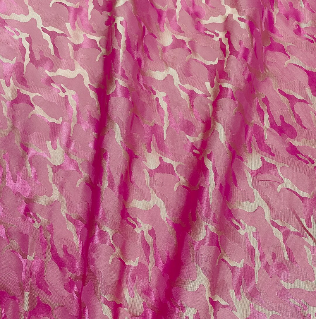 Pink Butter Tint Two-tone Iridescent Army Camouflage Viscose - Etsy