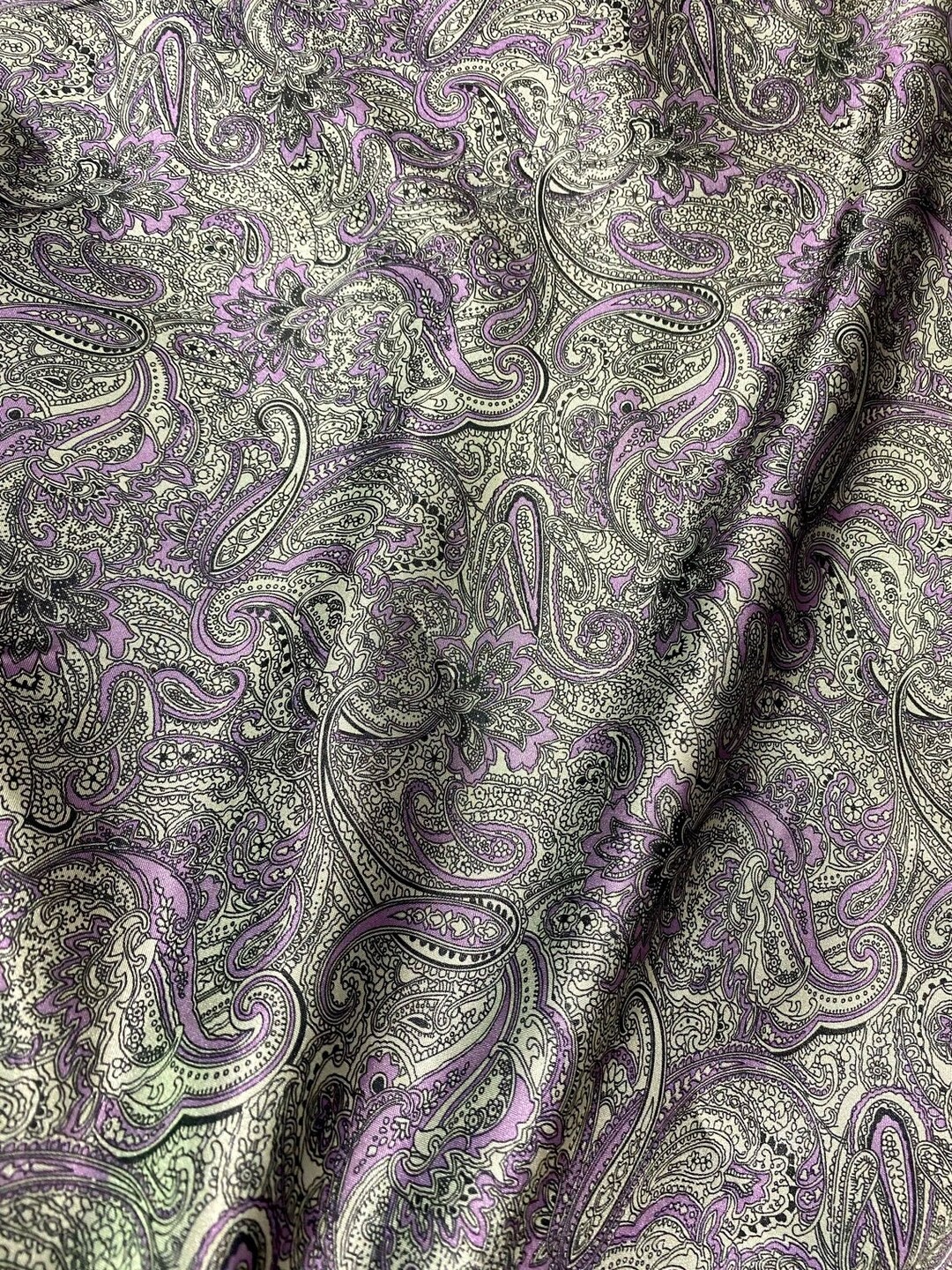 Cupro Bemberg Paisley Printed Fabric Material for Jackets Suits Shirts ...