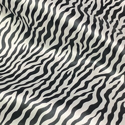 Zebra Animal Print Faux Silk Satin Fabric Material Brown Gold - Etsy